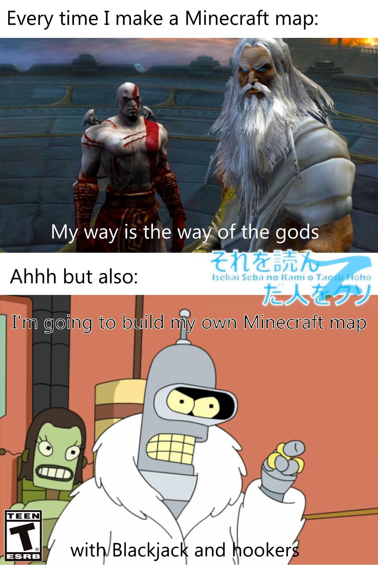 Isekai Seba no kami o taosu hoho Z Minecraft Map