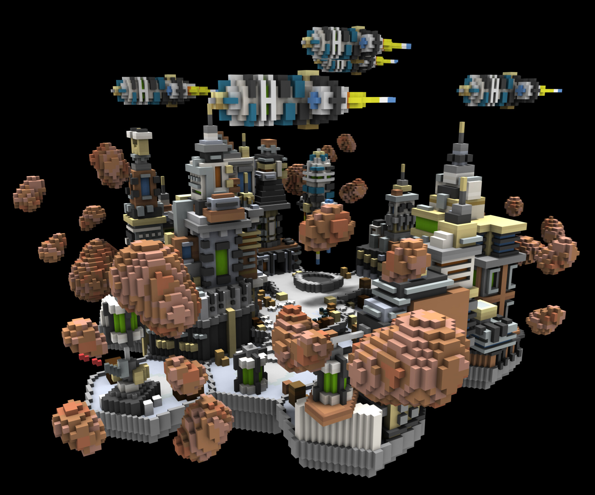Futuristic Sci-Fi Skyblock Spawn [250x250] Minecraft Map