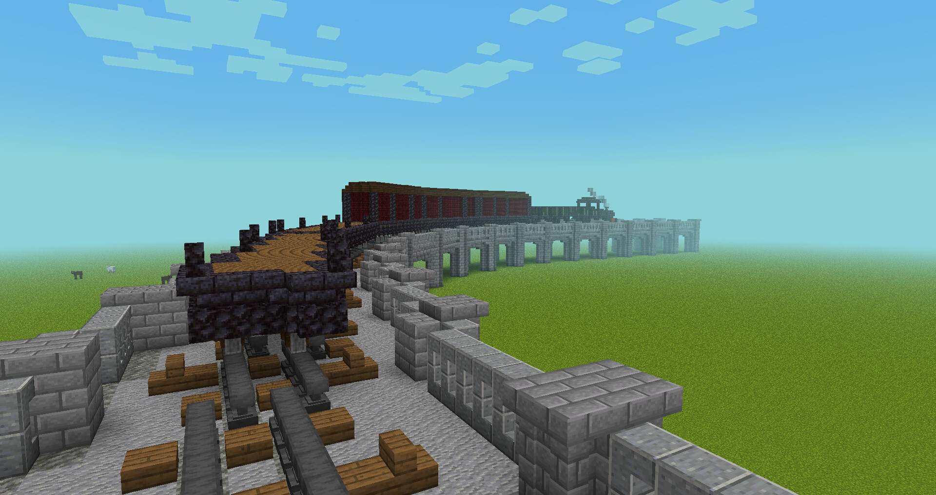 Train (Diagonal) Minecraft Map