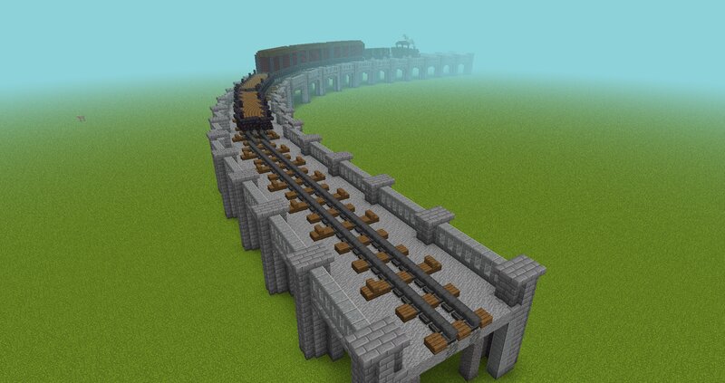 Train (Diagonal) Minecraft Map