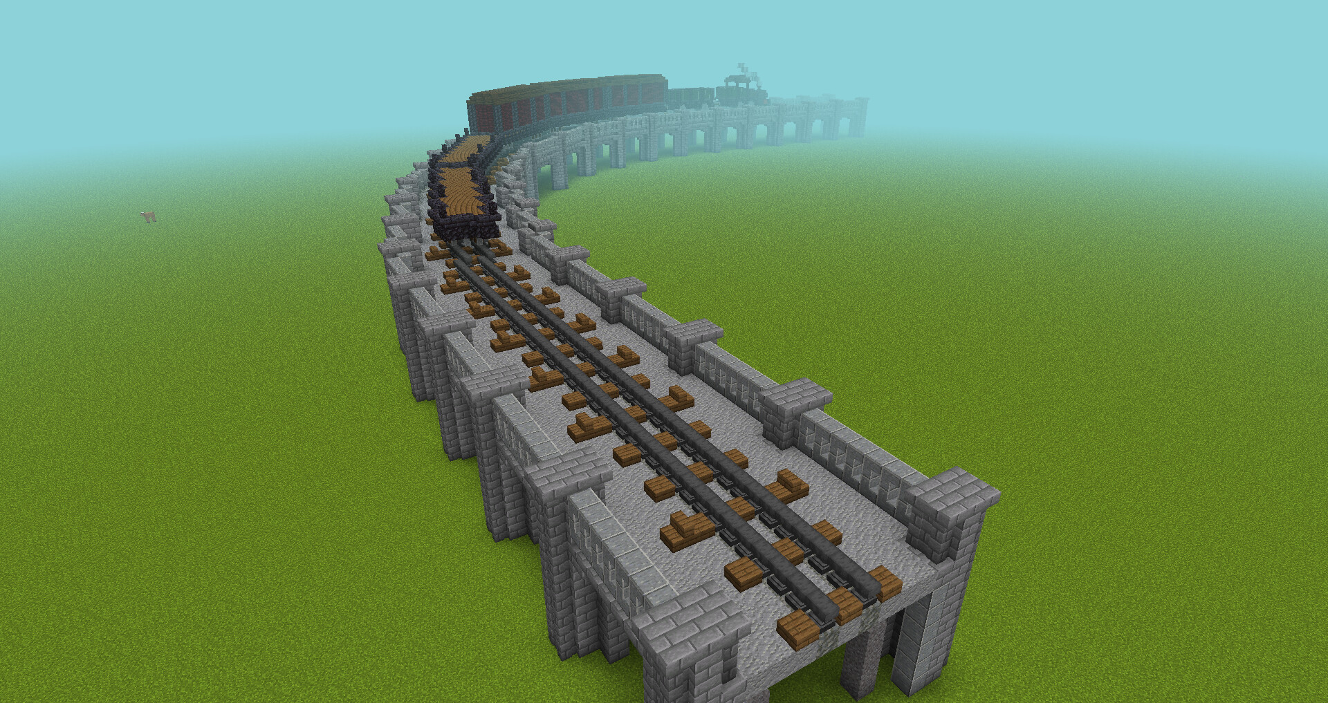 Train (Diagonal) Minecraft Map