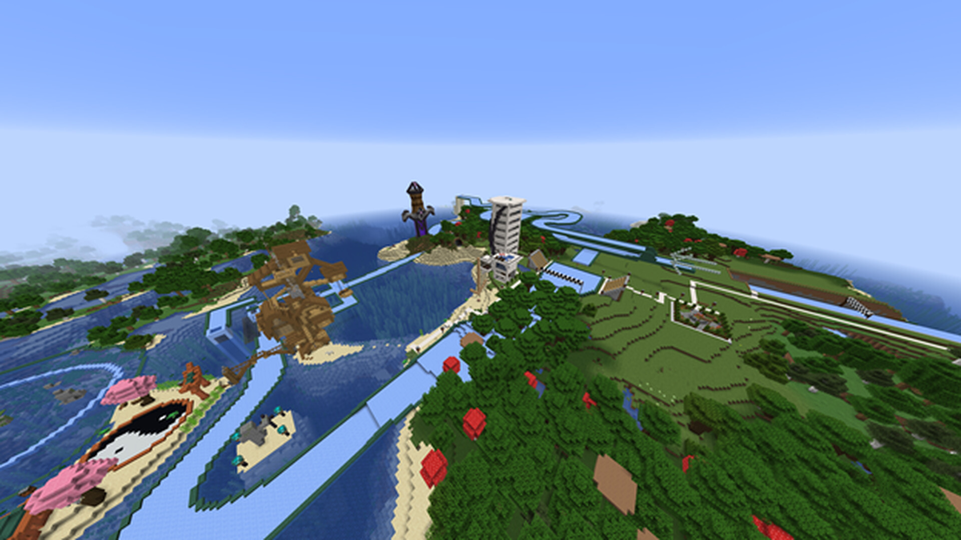 Ice Track Drift Theme Park Minecraft Map