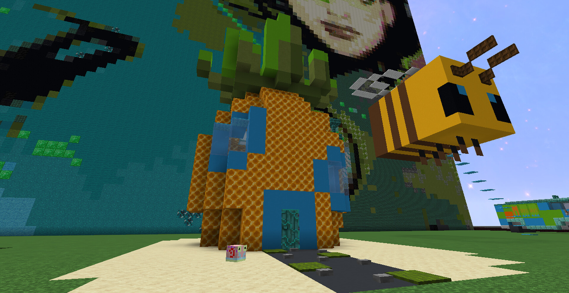 Sponge Bob Pineapple House Minecraft Map