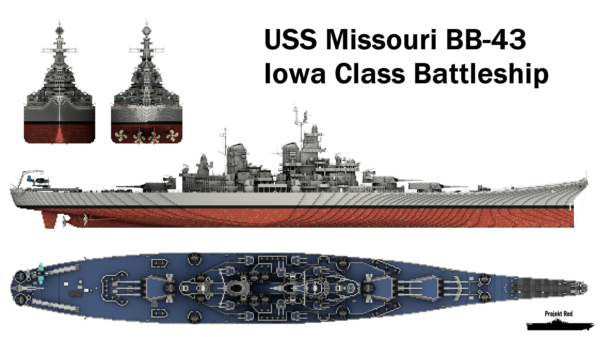 USS Missouri BB-63 [2:1 scale] Minecraft Map