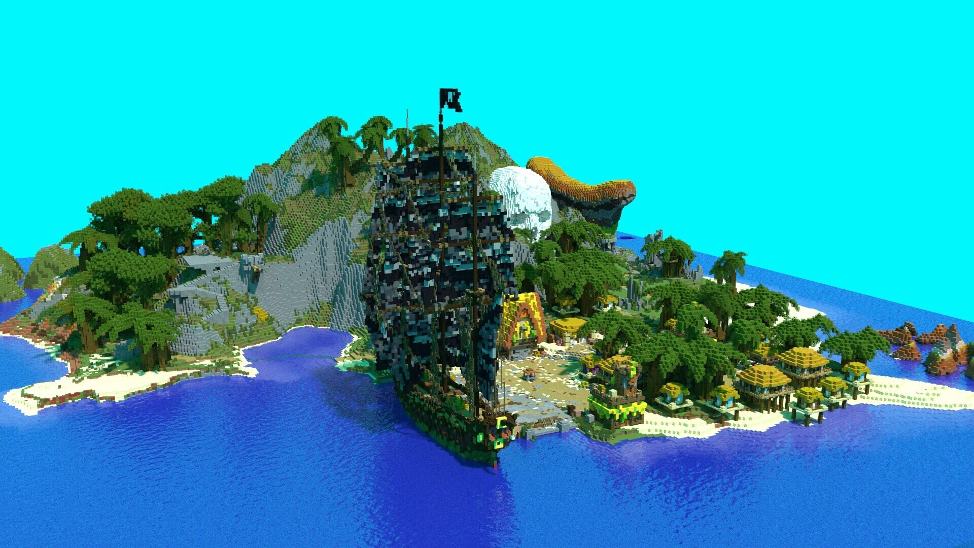 🏴‍☠Pirate Island - stronghold of the Jolly Roger🏴‍☠ Minecraft Map