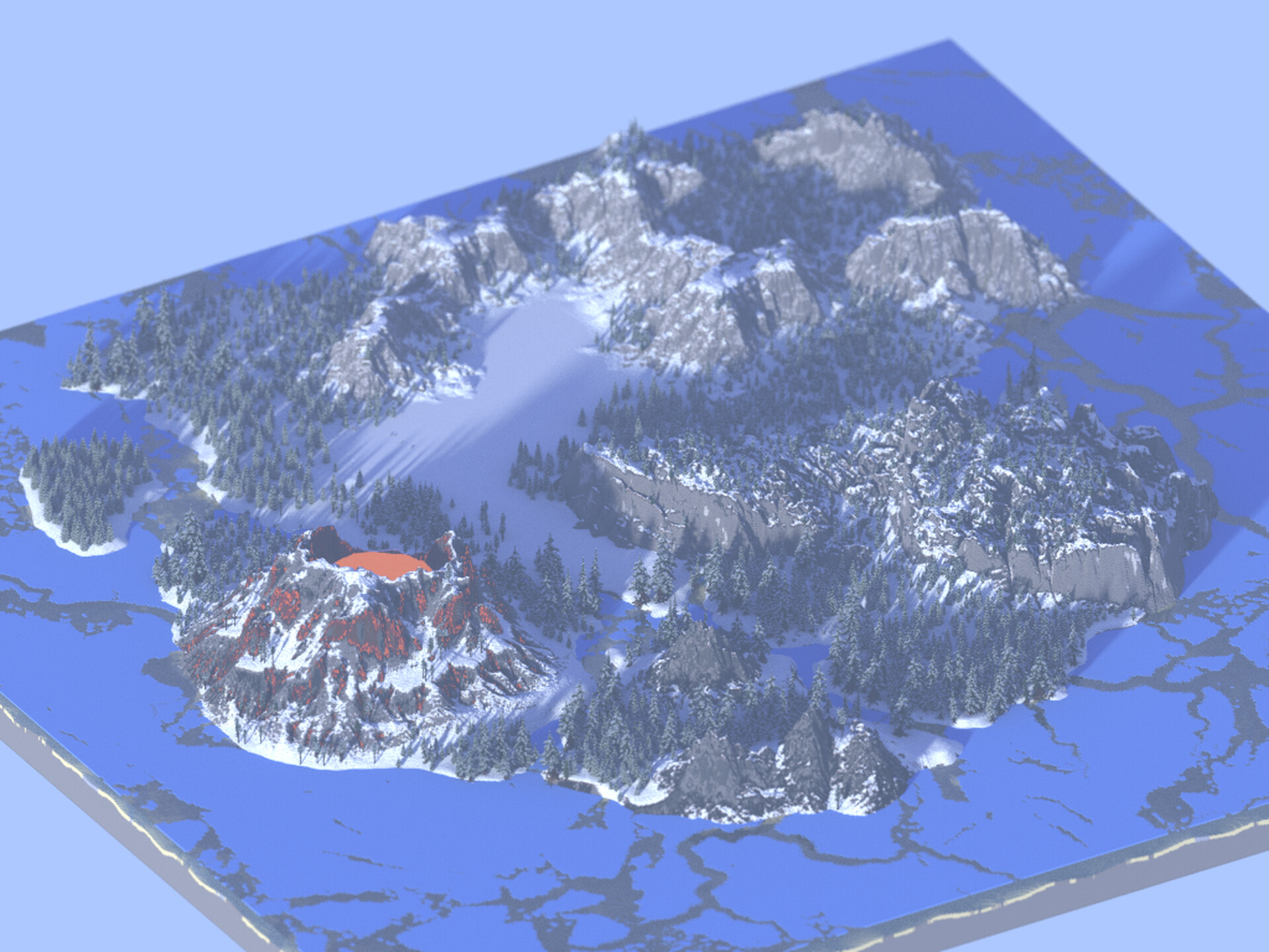 Winter Hunger games map (1.5k x 1.5k) Custom worldpainter world ...