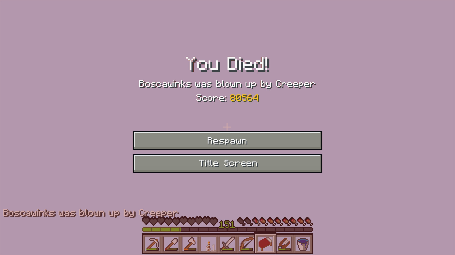Death Screen XL Minecraft Map