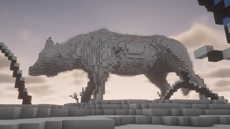 A Wolf in a Snowy Landscape Minecraft Map