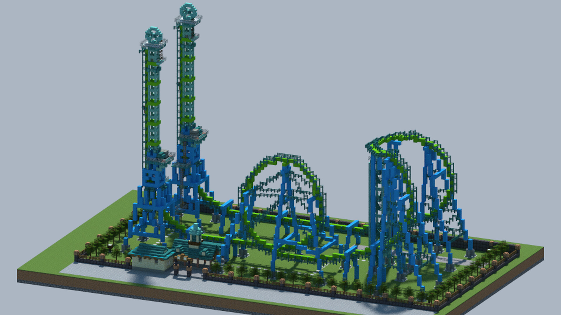 Steel shuttle Roller Coaster [With Download] Minecraft Map