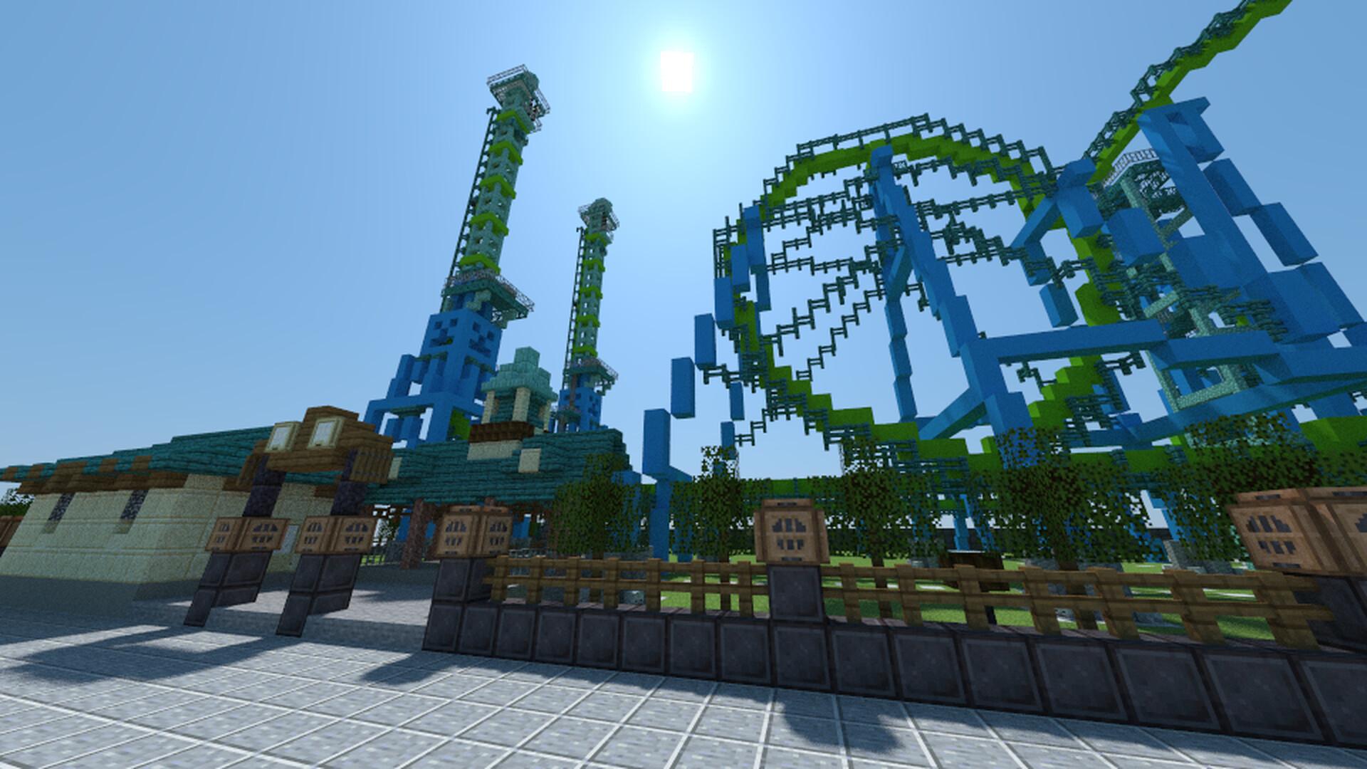 Steel shuttle Roller Coaster [With Download] Minecraft Map