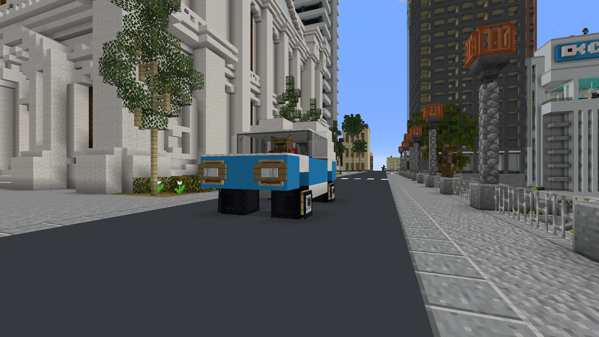 Blue Car Minecraft Map
