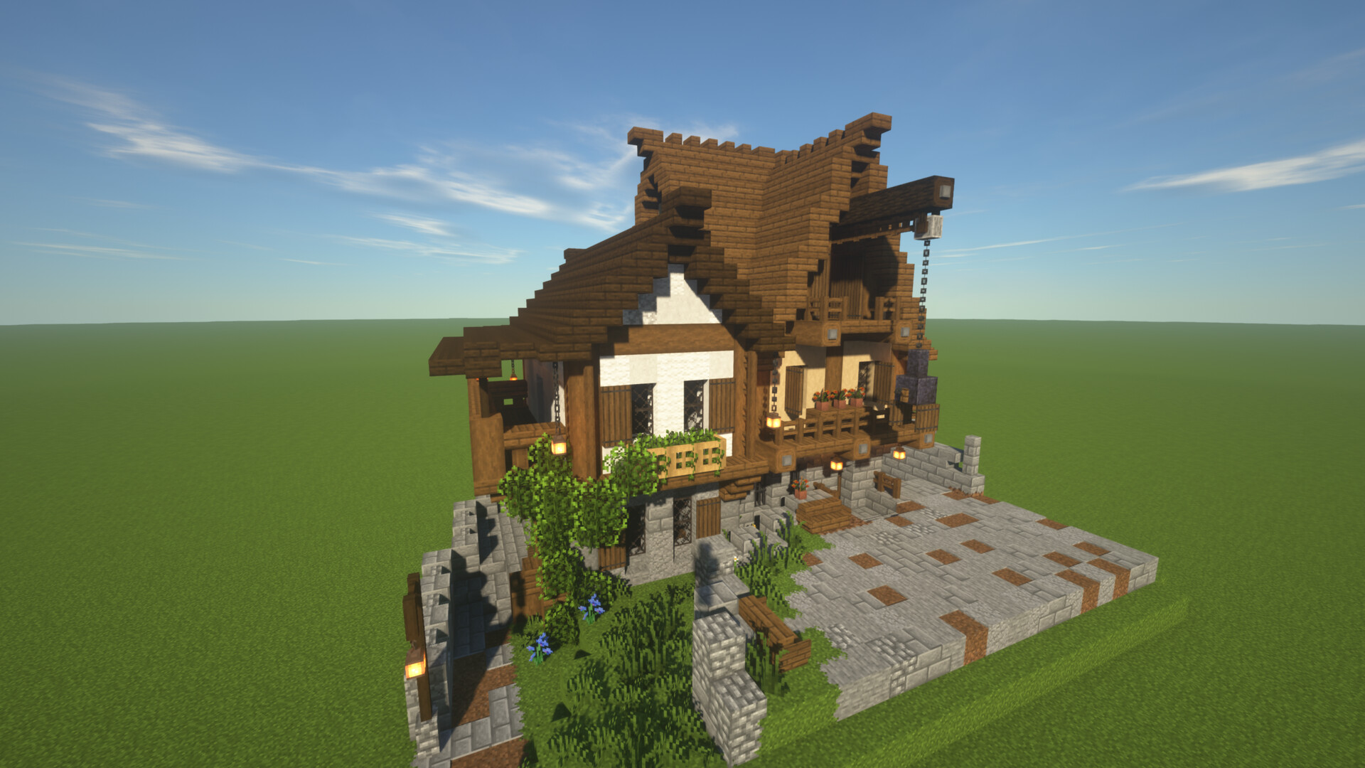 LMC Medieval - Houses with a Crane Minecraft Map