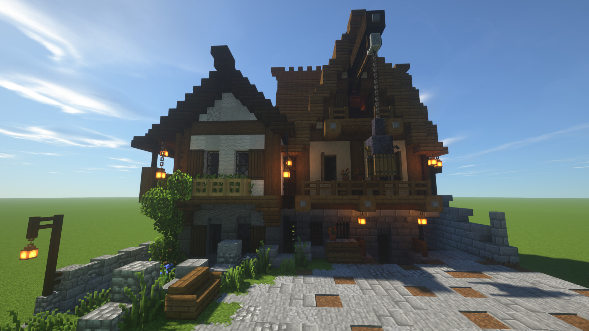 LMC Medieval - Houses with a Crane Minecraft Map