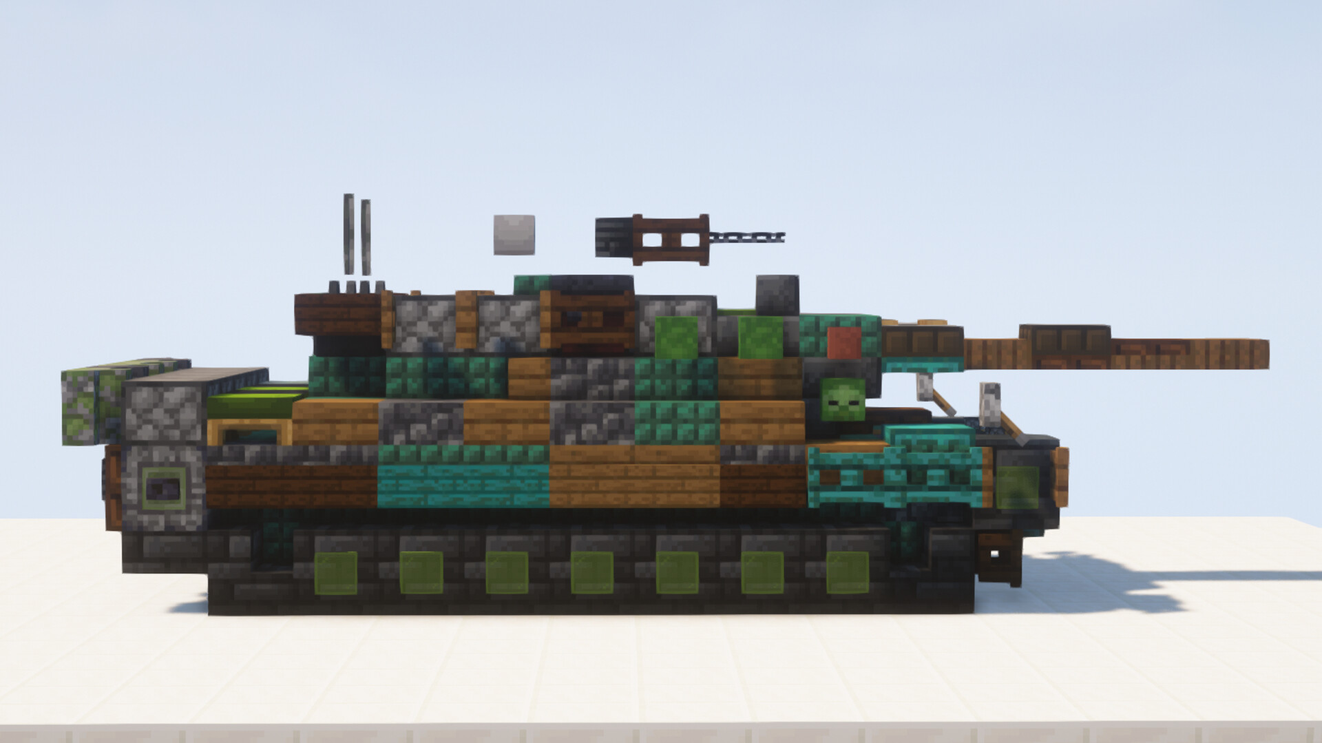 Leopard 2 A5 Main Battle Tank - 1.5:1 scale Minecraft Map