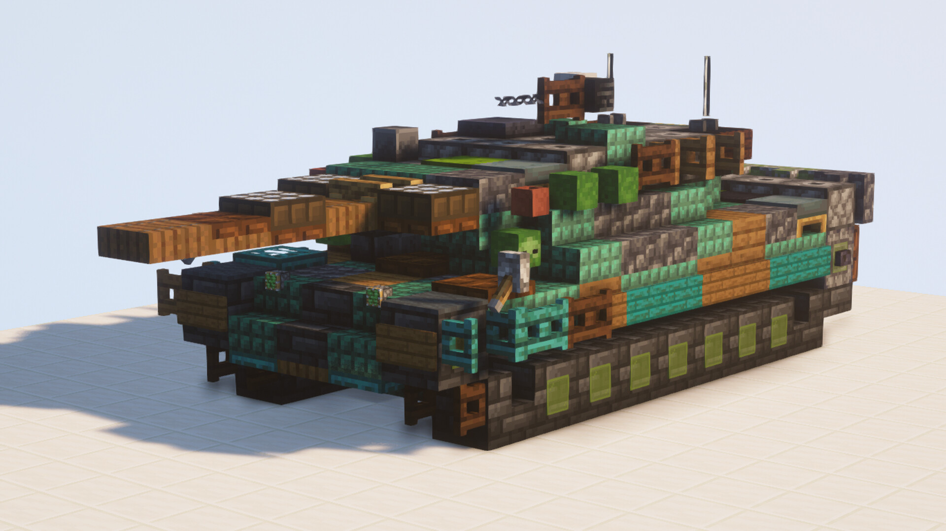 Leopard 2 A5 Main Battle Tank - 1.5:1 scale Minecraft Map