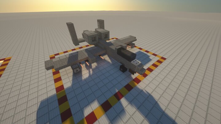 Compact CAS A-10 Warthog with Weapon Minecraft Map