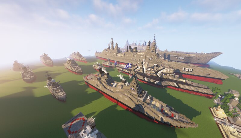 FUTURISTIC WARSHIPS AND TANKS Minecraft Map