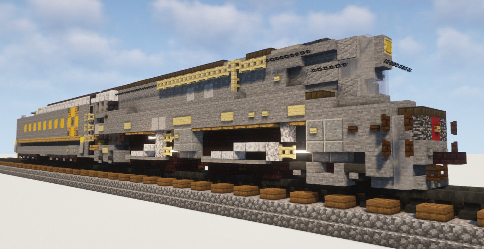 1.5:1 Scale Pennsylvania Railroad T1 Duplex Steam Locomotive Minecraft Map