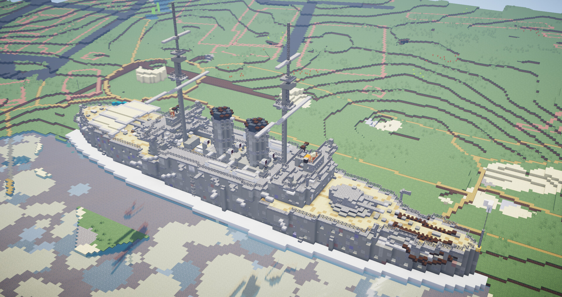BTE Battleship mikasa museum Minecraft Map