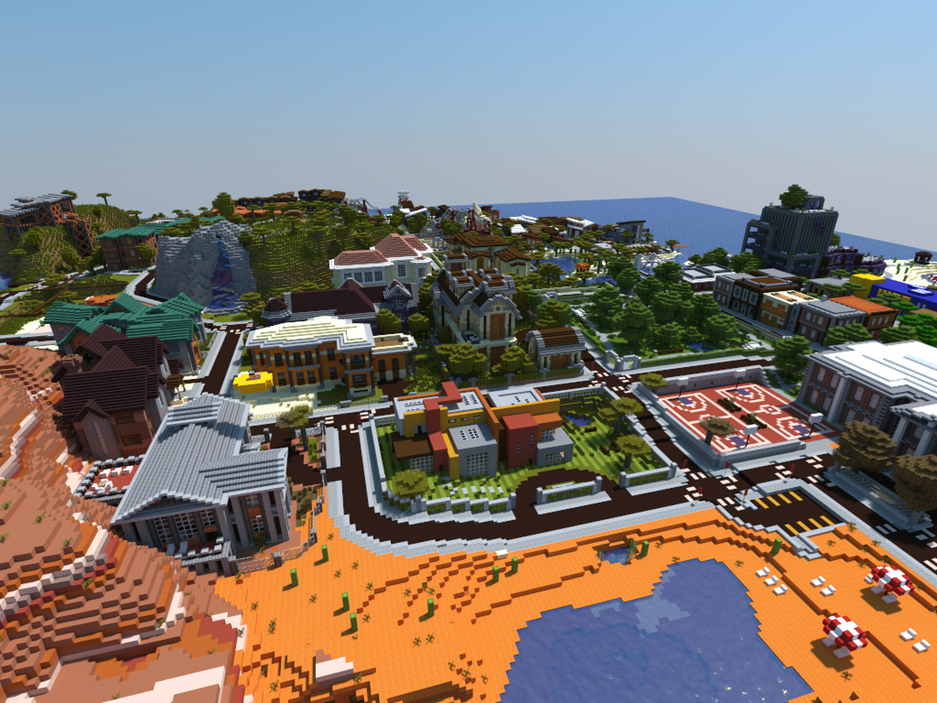 Coastal City on Natural Biomes (WIP) Minecraft Map