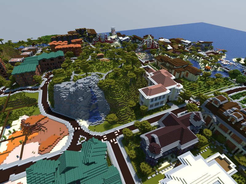 Coastal City on Natural Biomes (WIP) Minecraft Map