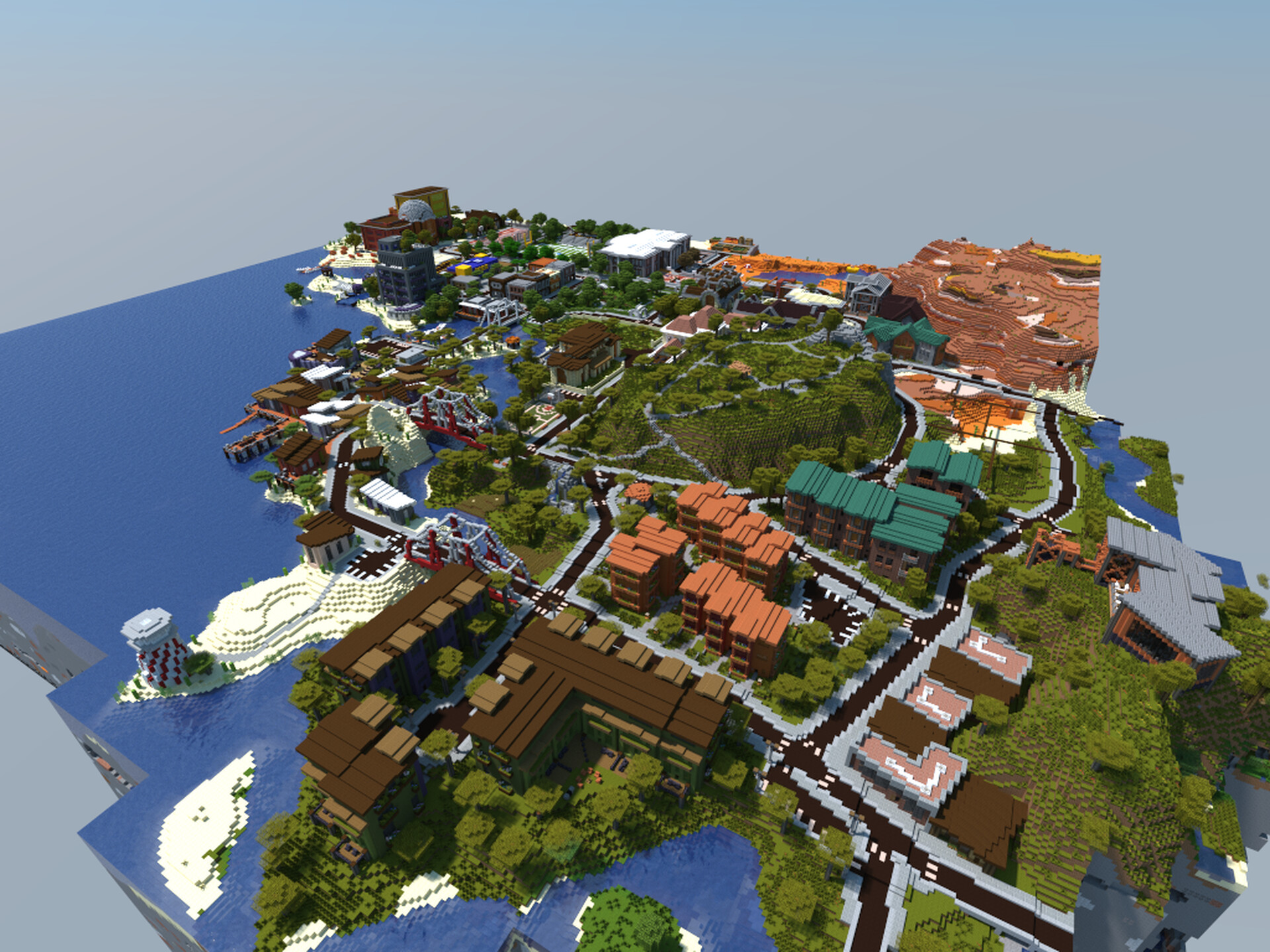 Coastal City on Natural Biomes (WIP) Minecraft Map