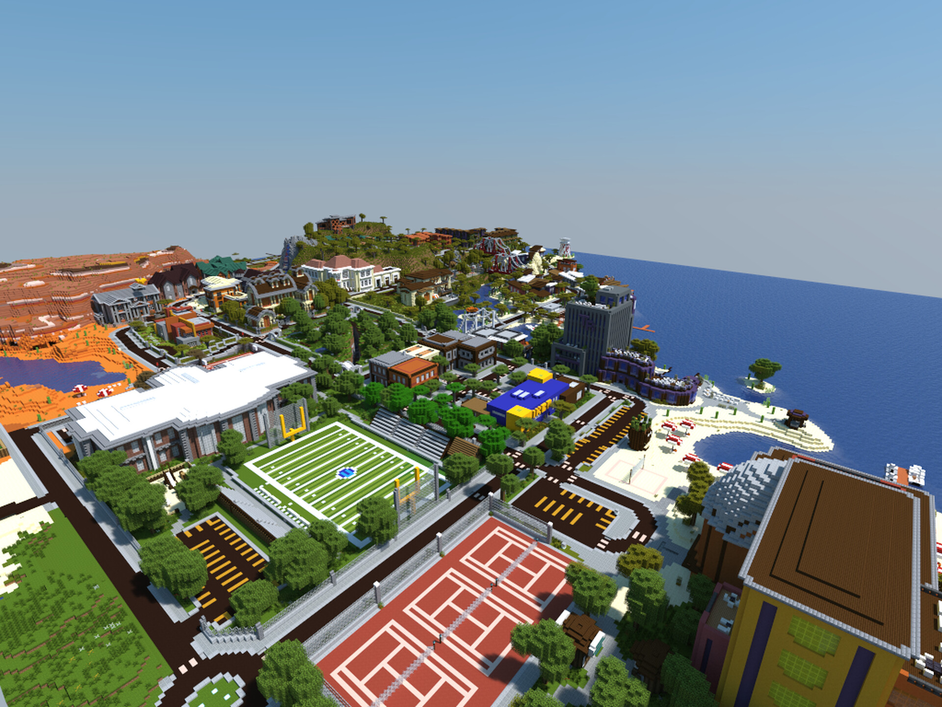 Coastal City on Natural Biomes (WIP) Minecraft Map