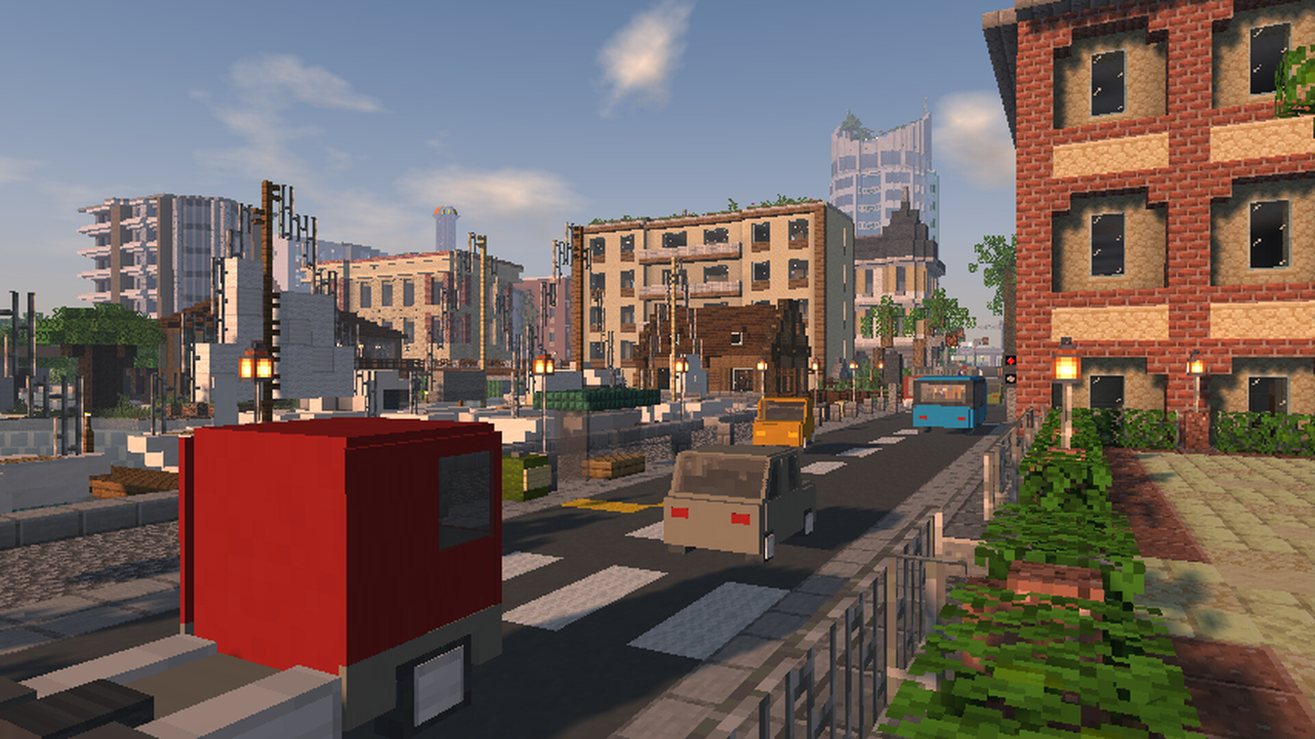 Portville - A city with working traffic system Minecraft Map