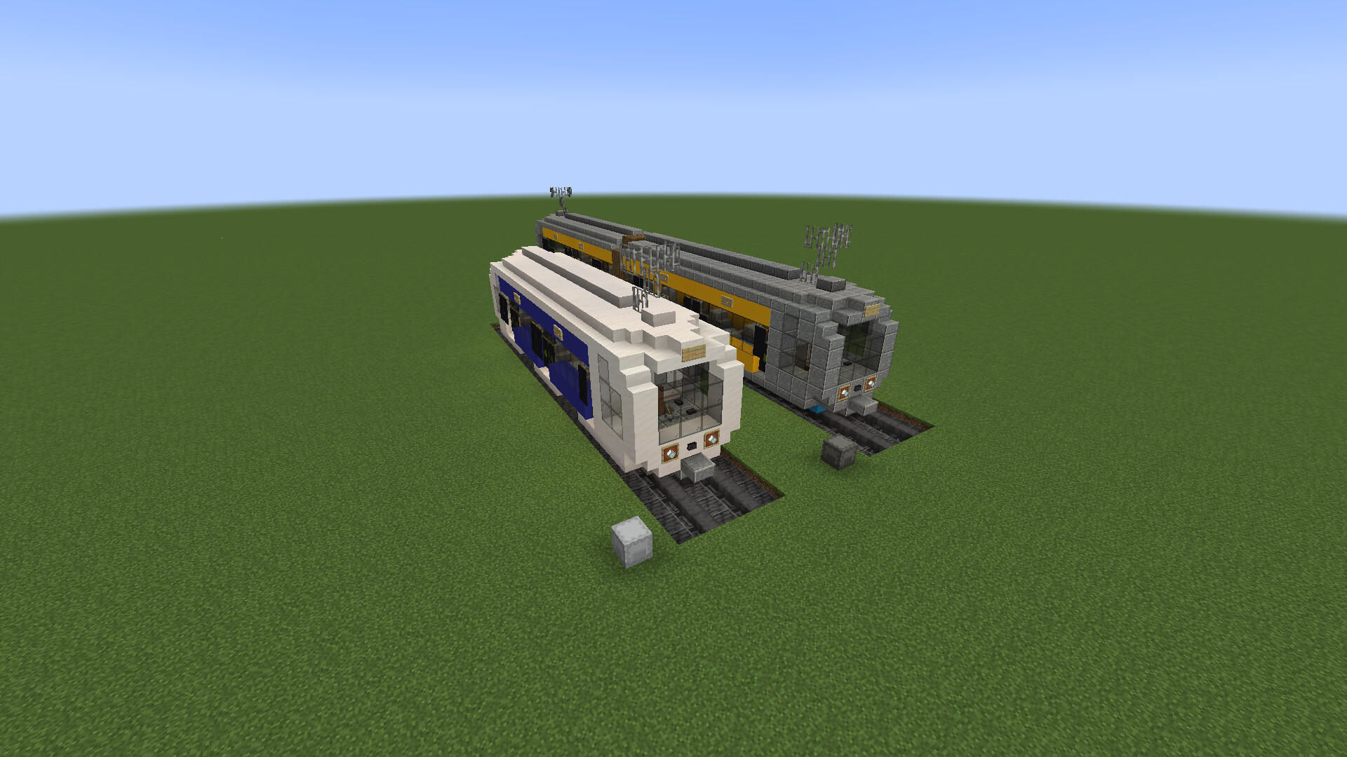 Custom Modern Streetcars with Size and Color Variants Minecraft Map