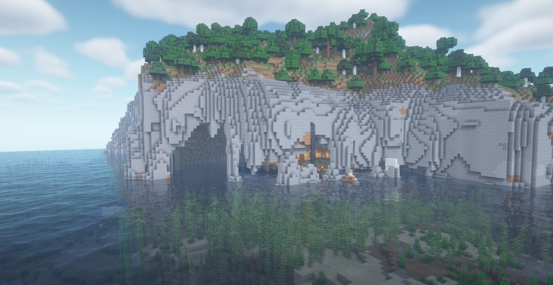 Hidden Sea Cave Base Minecraft Map