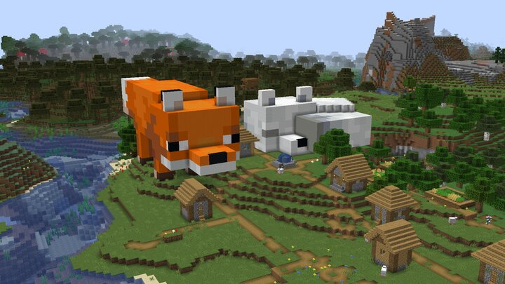 Fox Mob Statues Minecraft Map