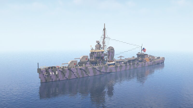 USS Sims Class Destroyer + Download Minecraft Map