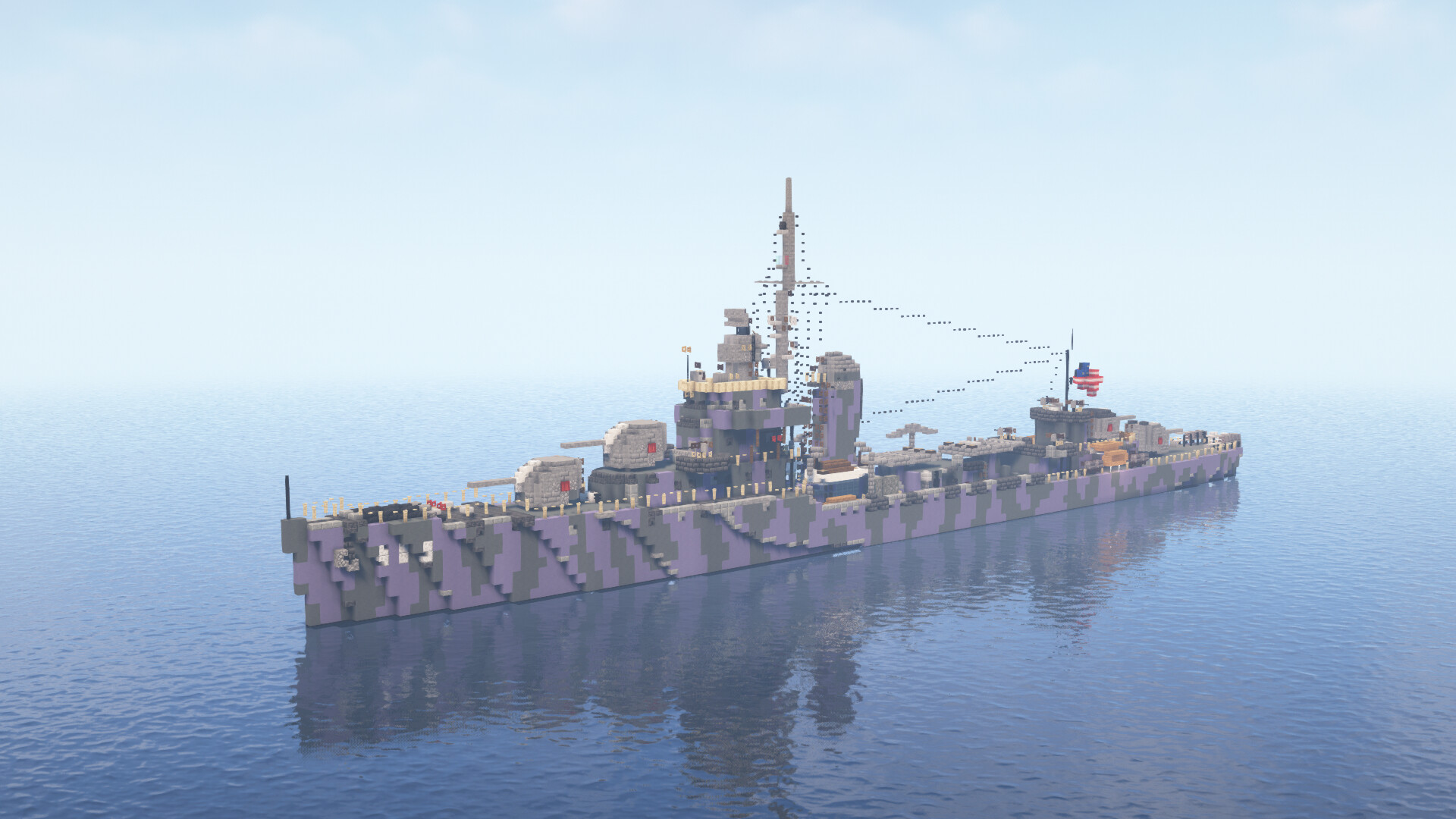 USS Sims Class Destroyer + Download Minecraft Map