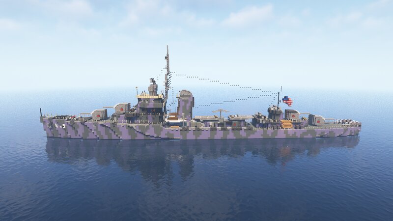 USS Sims Class Destroyer + Download Minecraft Map