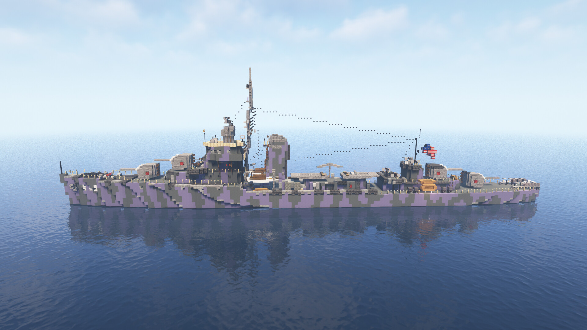 USS Sims Class Destroyer + Download Minecraft Map