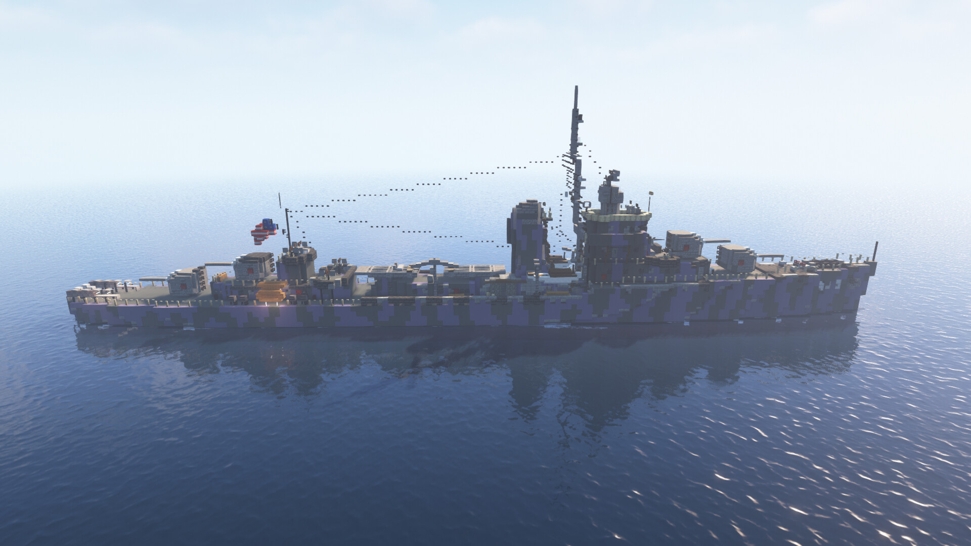 USS Sims Class Destroyer + Download Minecraft Map