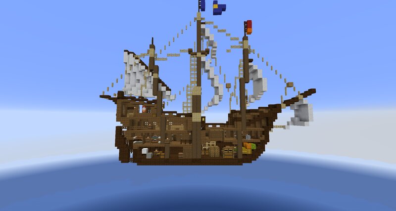 Medieval Ship large Carrack "Argotus" Minecraft Map