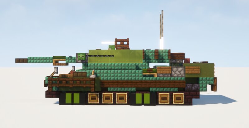 1.5:1 Scale Leopard 2A4 German Main Battle Tank Minecraft Map