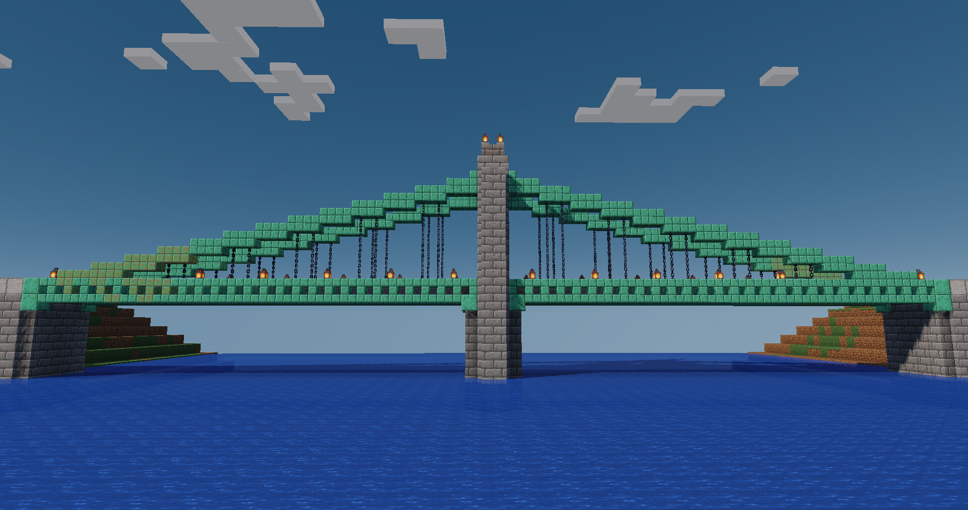 Copper Suspension Bridge Minecraft Map
