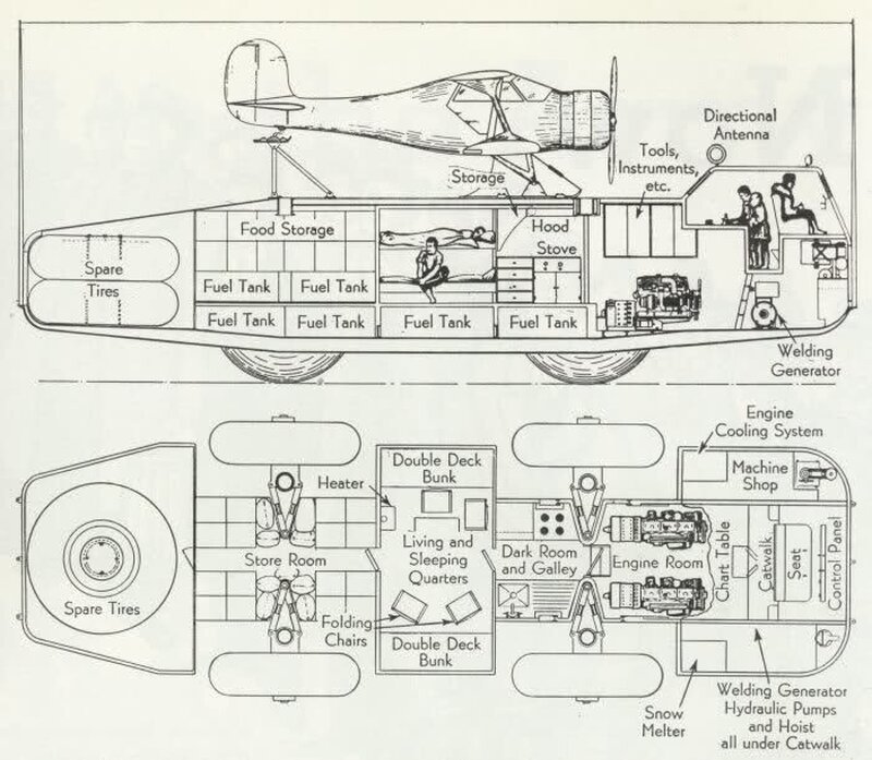 Antarctic Snow Cruiser 1.5:1 scale Minecraft Map