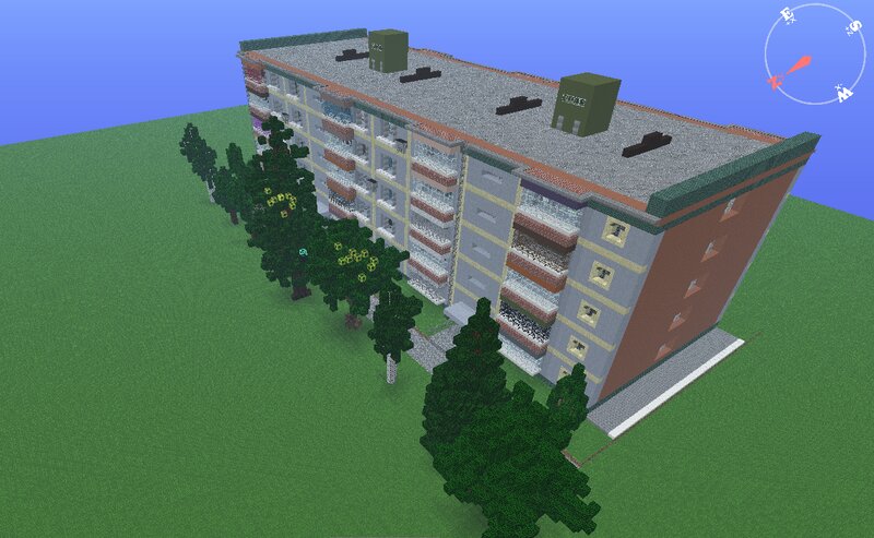 4 floors Soviet Apartment Realistic Residence by Anderbest Minecraft Map