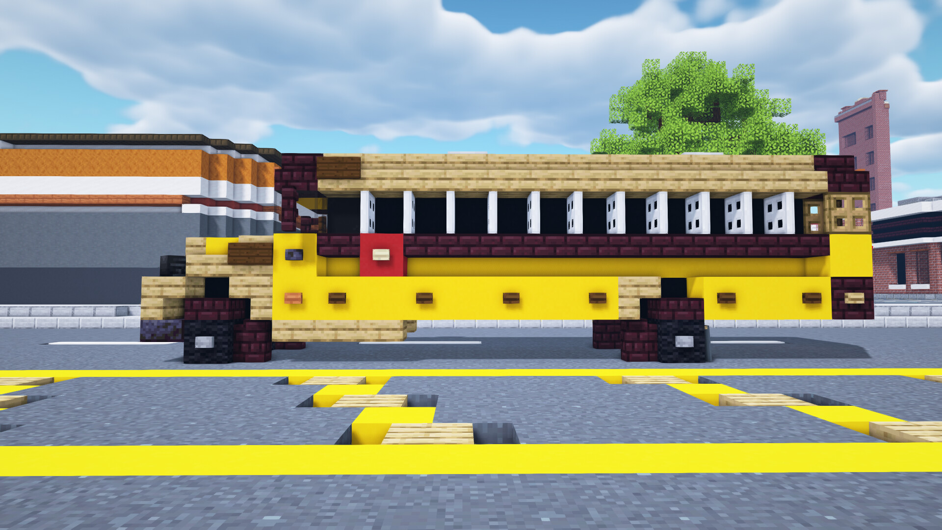 Yellow School Bus Minecraft Map