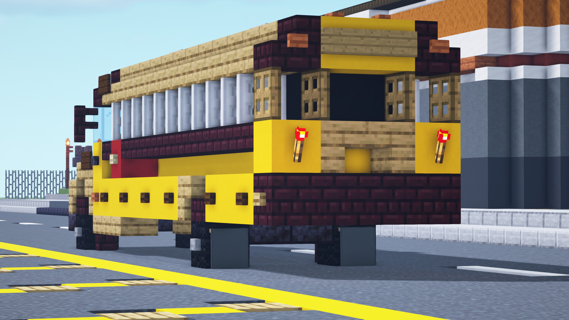 Yellow School Bus Minecraft Map