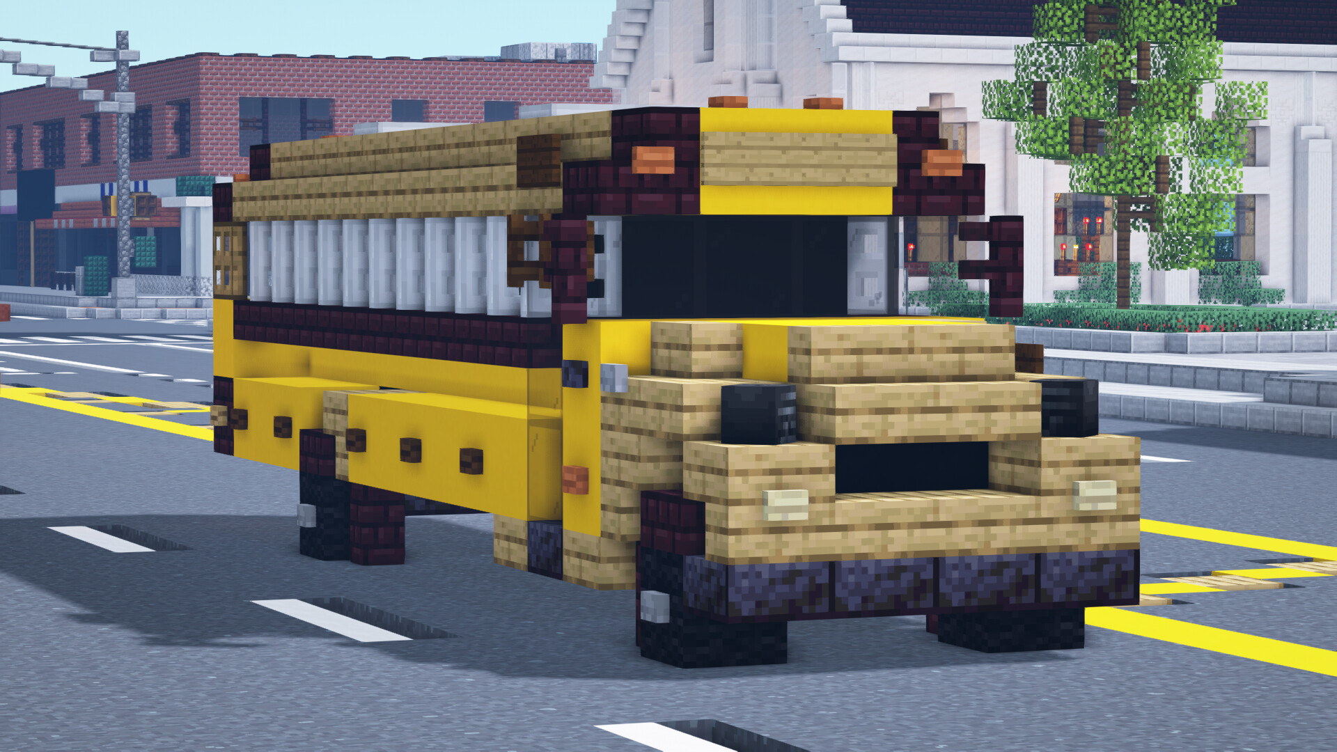 Yellow School Bus Minecraft Map