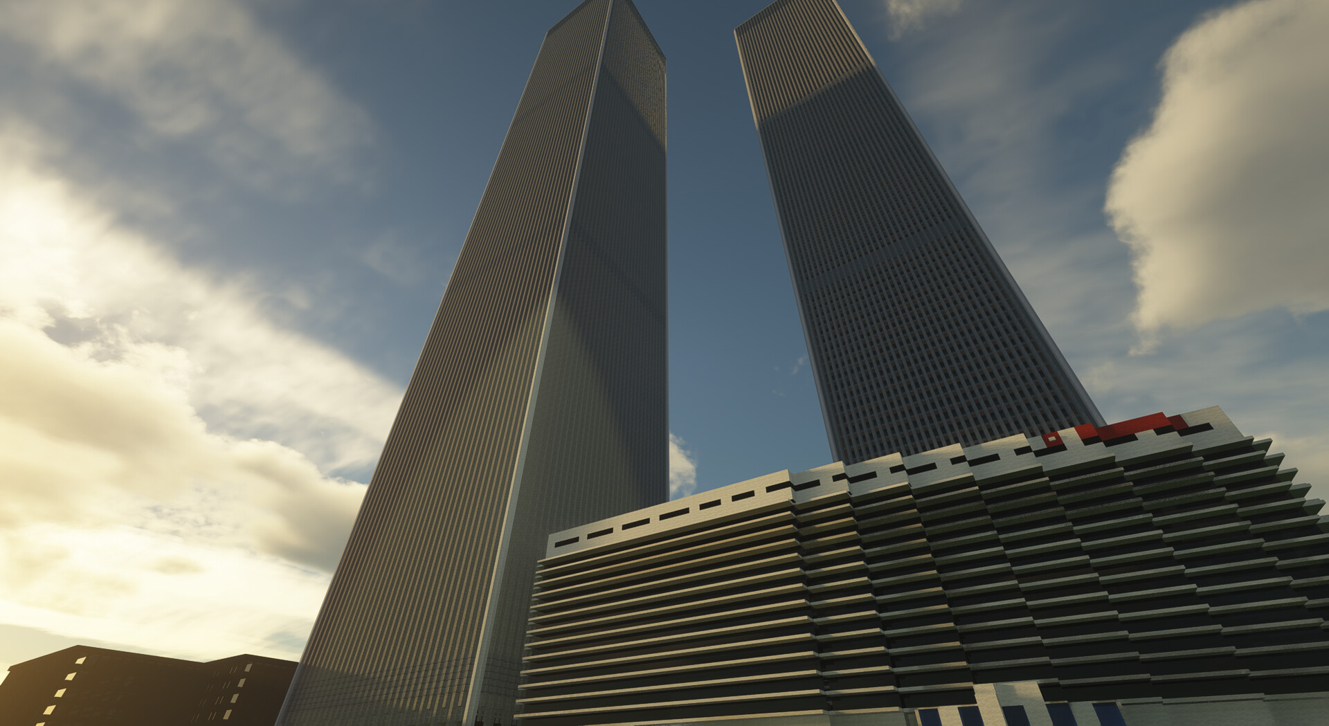 WTC Twin Towers | 1:2 scale + download Minecraft Map