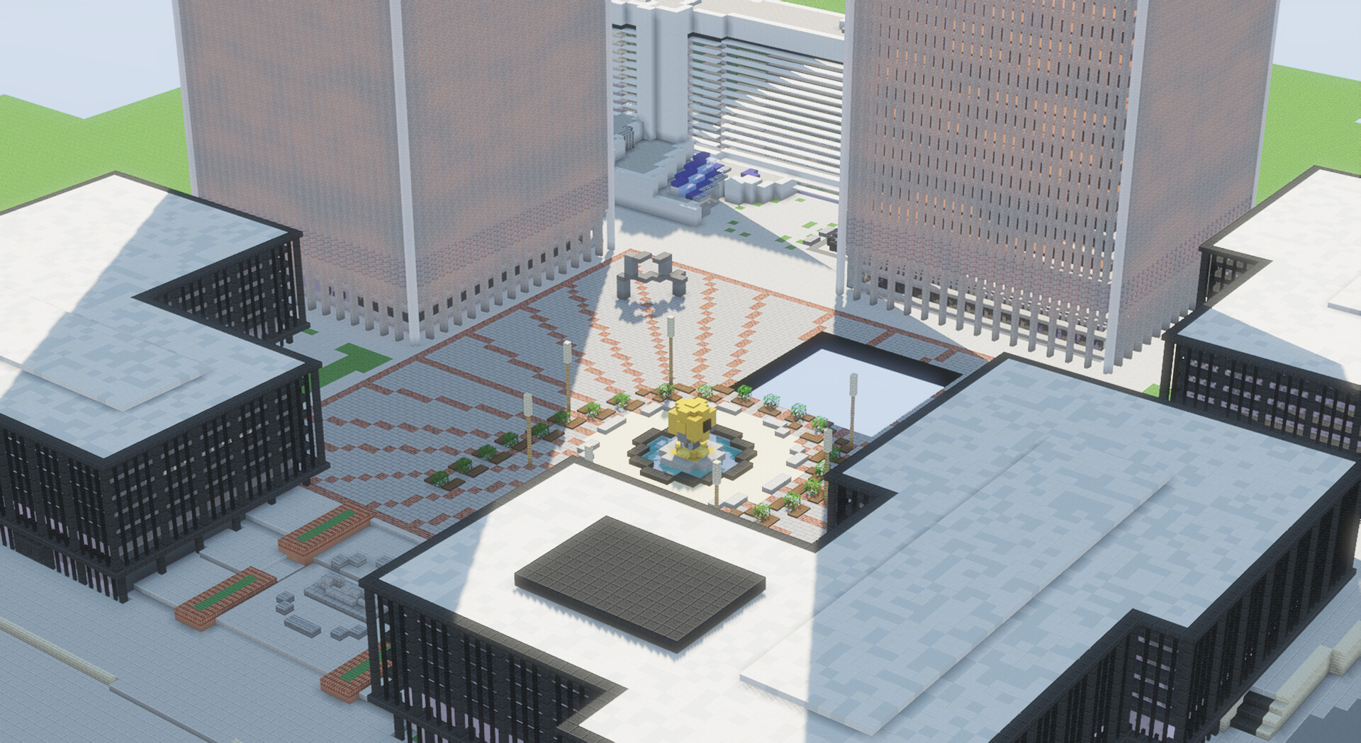 WTC Twin Towers | 1:2 scale + download Minecraft Map