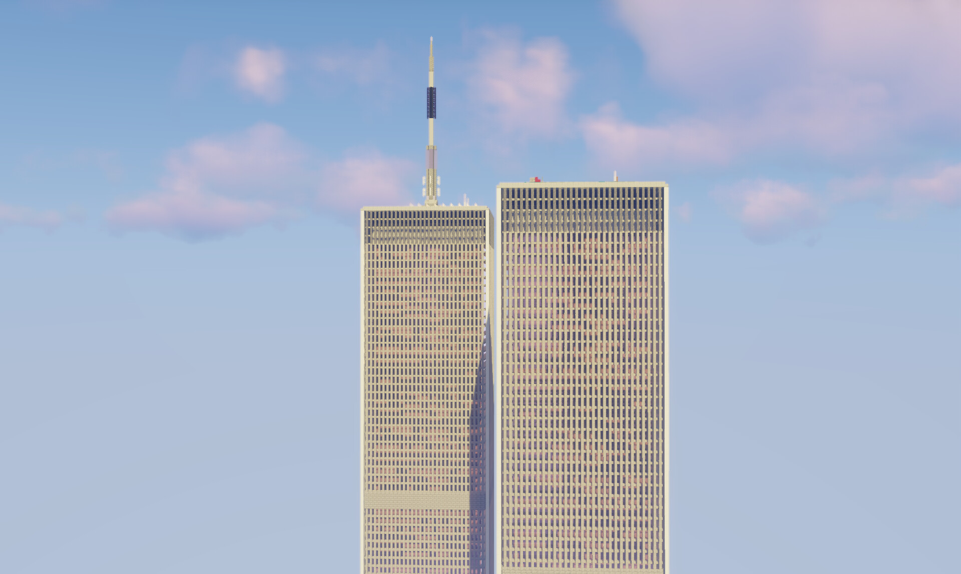 WTC Twin Towers | 1:2 scale + download Minecraft Map