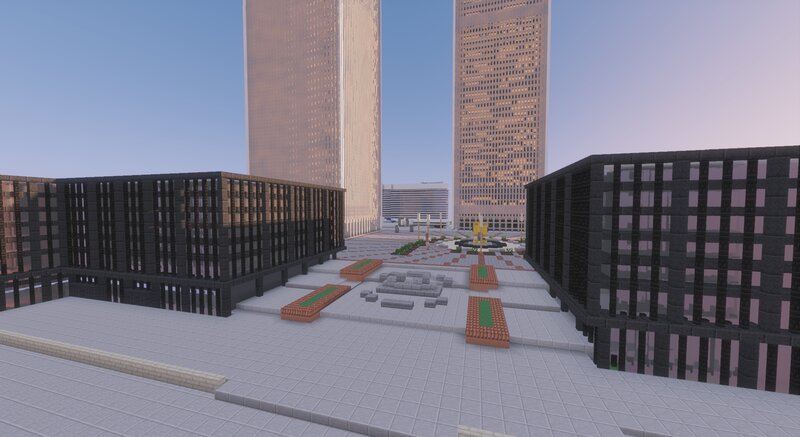 WTC Twin Towers | 1:2 scale + download Minecraft Map