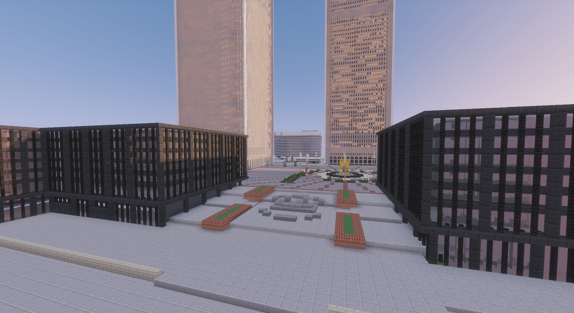 WTC Twin Towers | 1:2 scale + download Minecraft Map