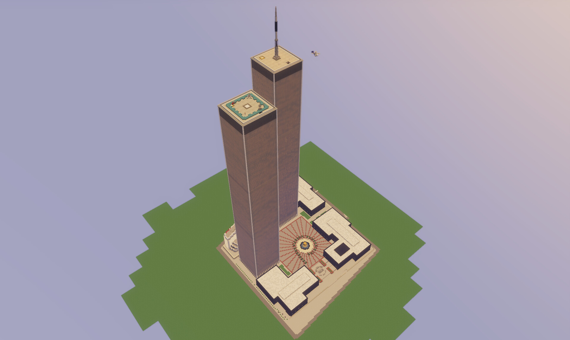 WTC Twin Towers | 1:2 scale + download Minecraft Map